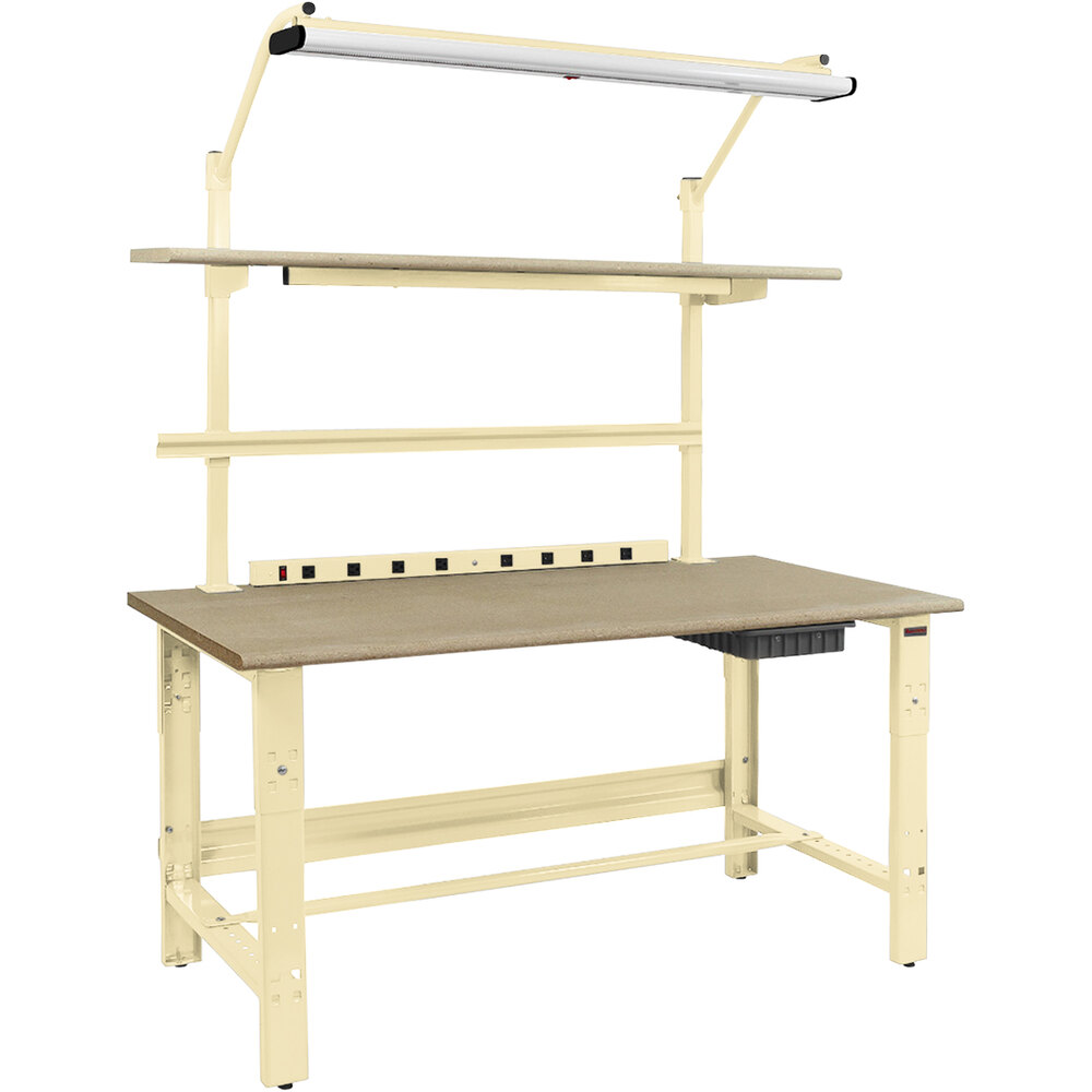 BenchPro Roosevelt Series 30" x 72" Particle Board Top Adjustable ...