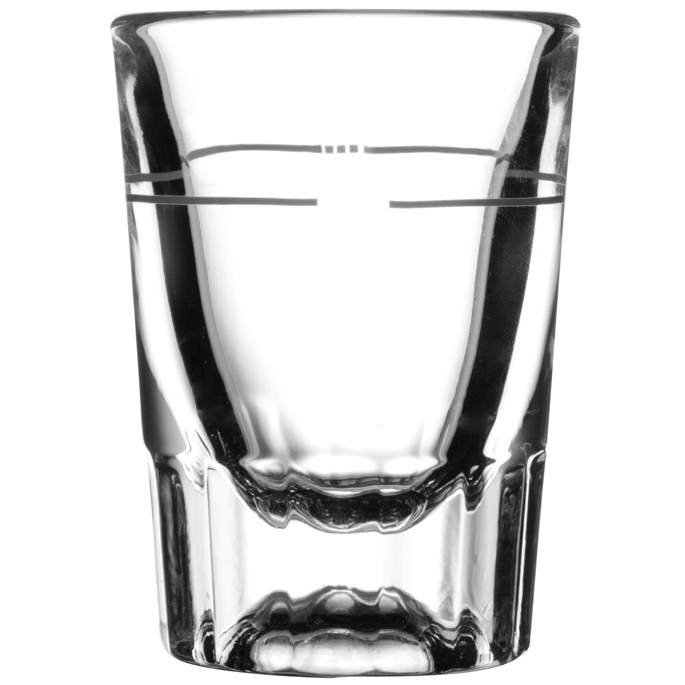 Libbey 5127/S0711 1.5 oz. Fluted Shot Glass with 0.875 oz. Pour Line ...