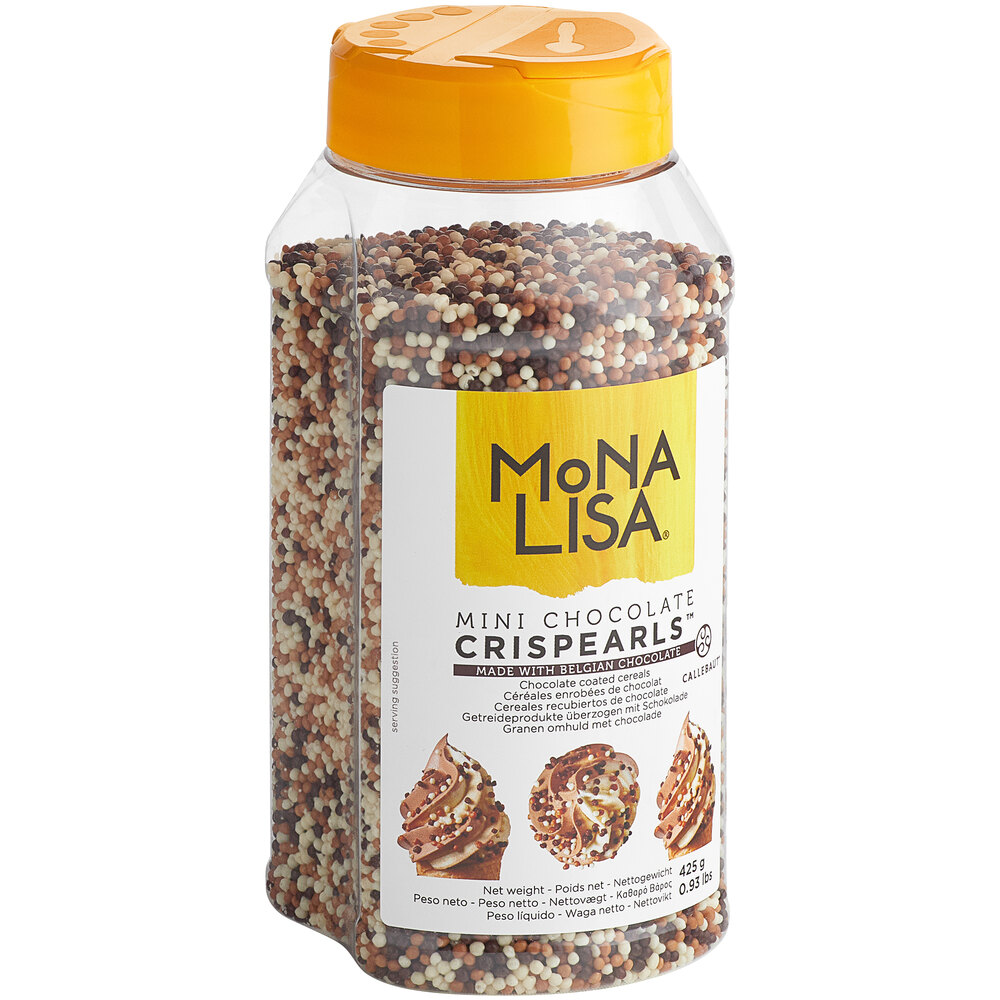 Mona Lisa Assorted Mini Chocolate Crispearl Topping 15 oz.