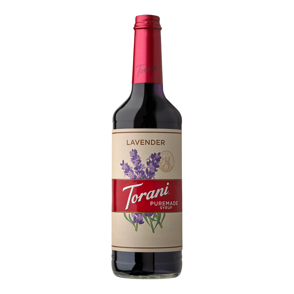 Torani Puremade Lavender Flavoring Syrup 750 mL Glass Bottle