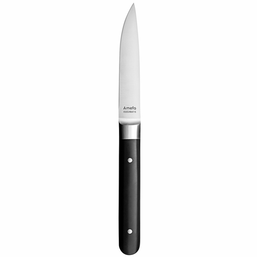 Amefa Fusion 8 5/8" High Carbon Stainless Steel Steak Knife with Black ...