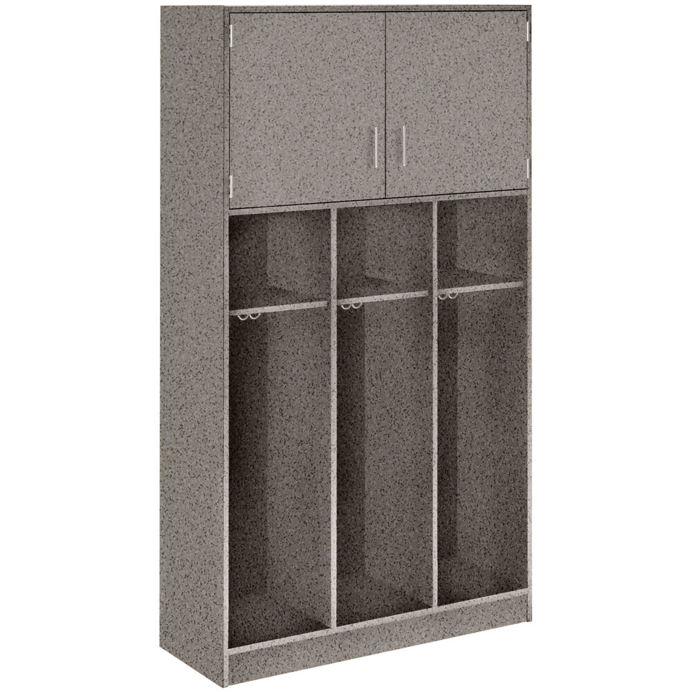 I.D. Systems 45" x 18" x 84" Gray Nebula Triple Upper Door Storage ...