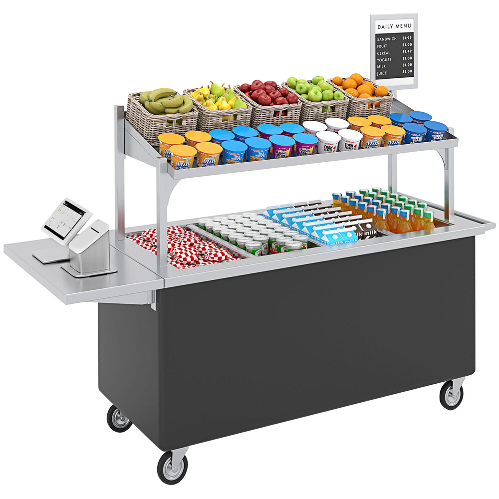 LTI GNGL-60 Grab 'N Go Lite 60 3/8" x 30" Color Customizable Food Cart