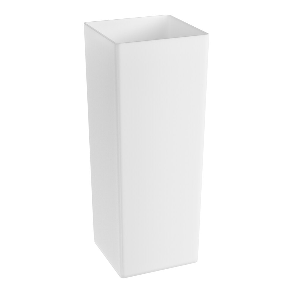 Choice White Square Plastic Mini Cup 3 oz.