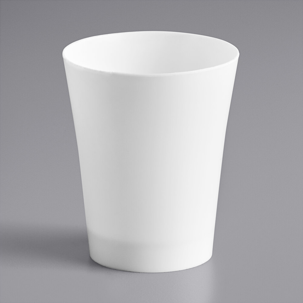 Visions White Plastic Tiny Upscale Shot Glass 2 oz. - 200/Case