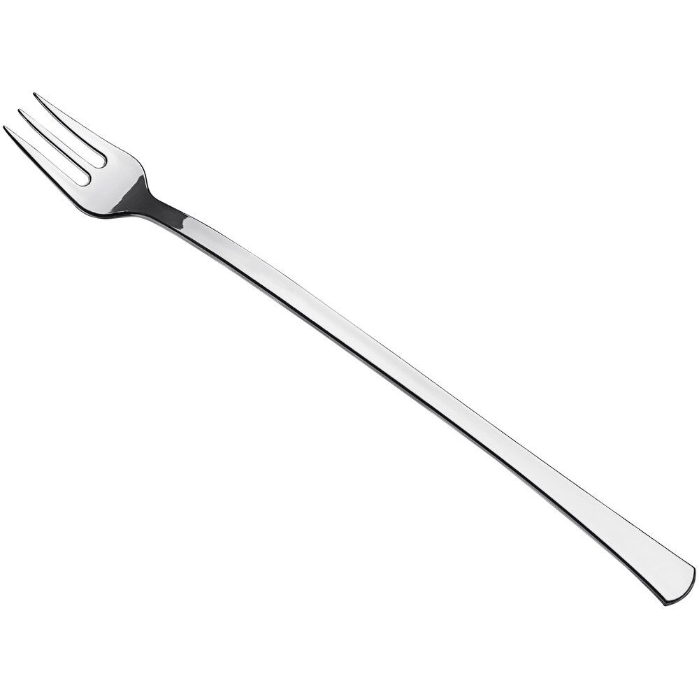 Visions 6" Silver Plastic Tasting Fork - 400/Box
