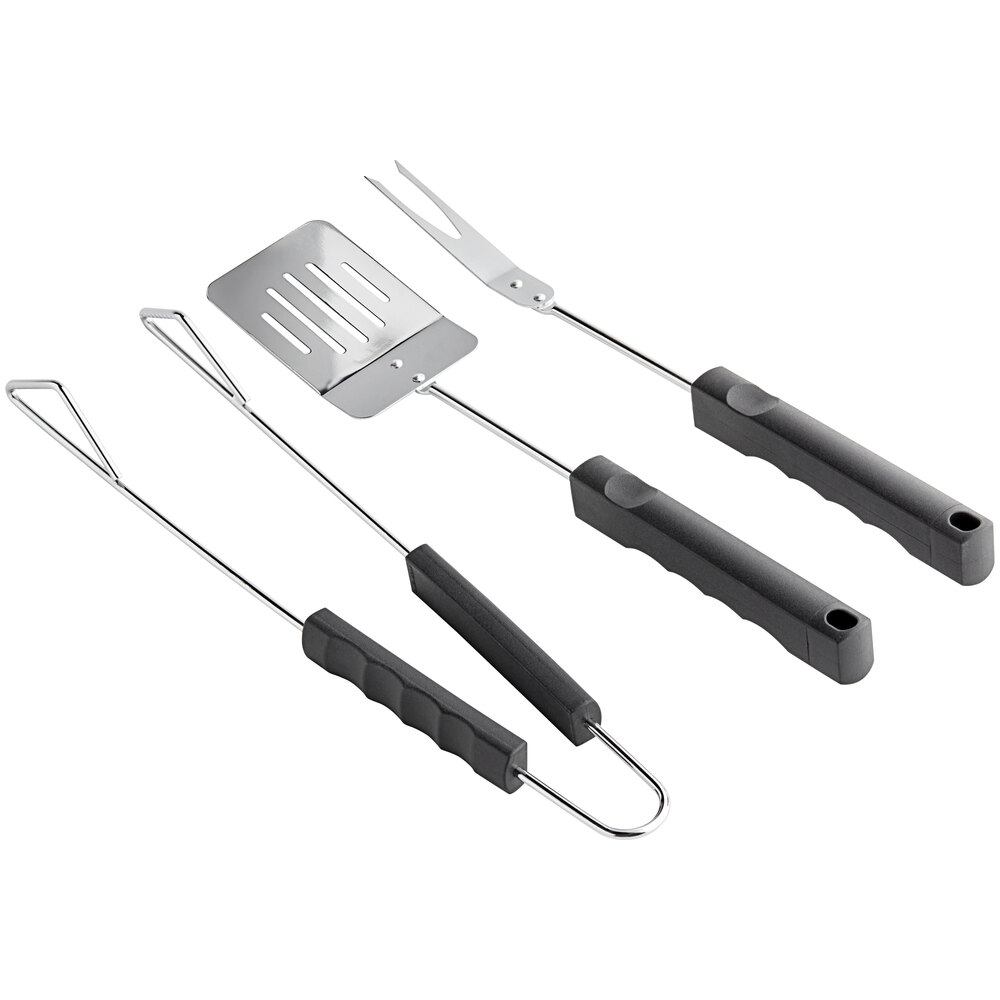 Mr. Bar-B-Q 3-Piece Barbeque Tool Set with Spatula, Fork, and Tongs ...