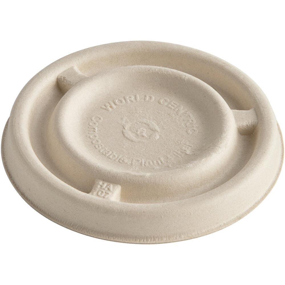 World Centric 2 oz. Compostable Fiber Lid - 2,000/Case