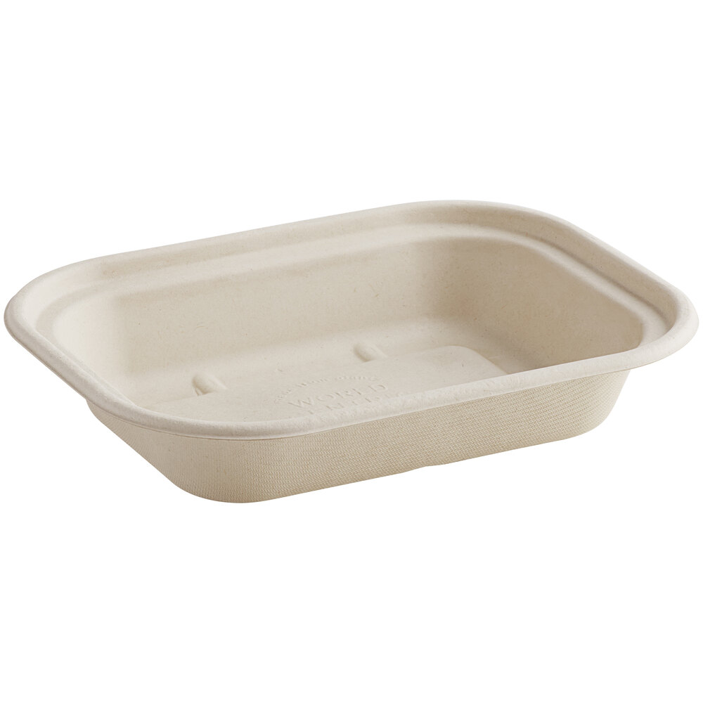 World Centric 17 oz. Compostable Fiber Container - 400/Case