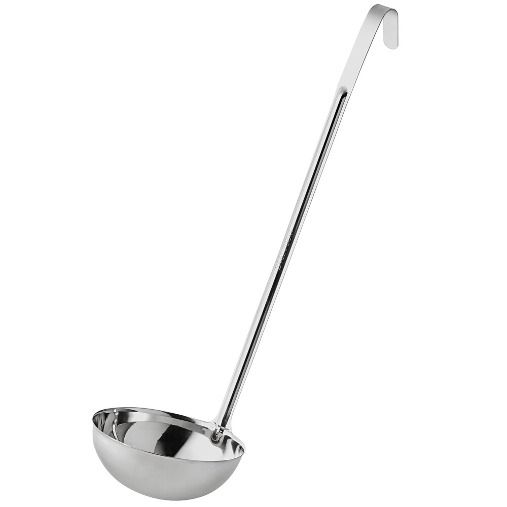 Choice 24 oz. One-Piece Stainless Steel Ladle