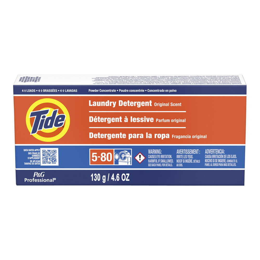 Tide Professional 51042 4.6 oz. / 4 Load Powder Laundry Detergent Box ...
