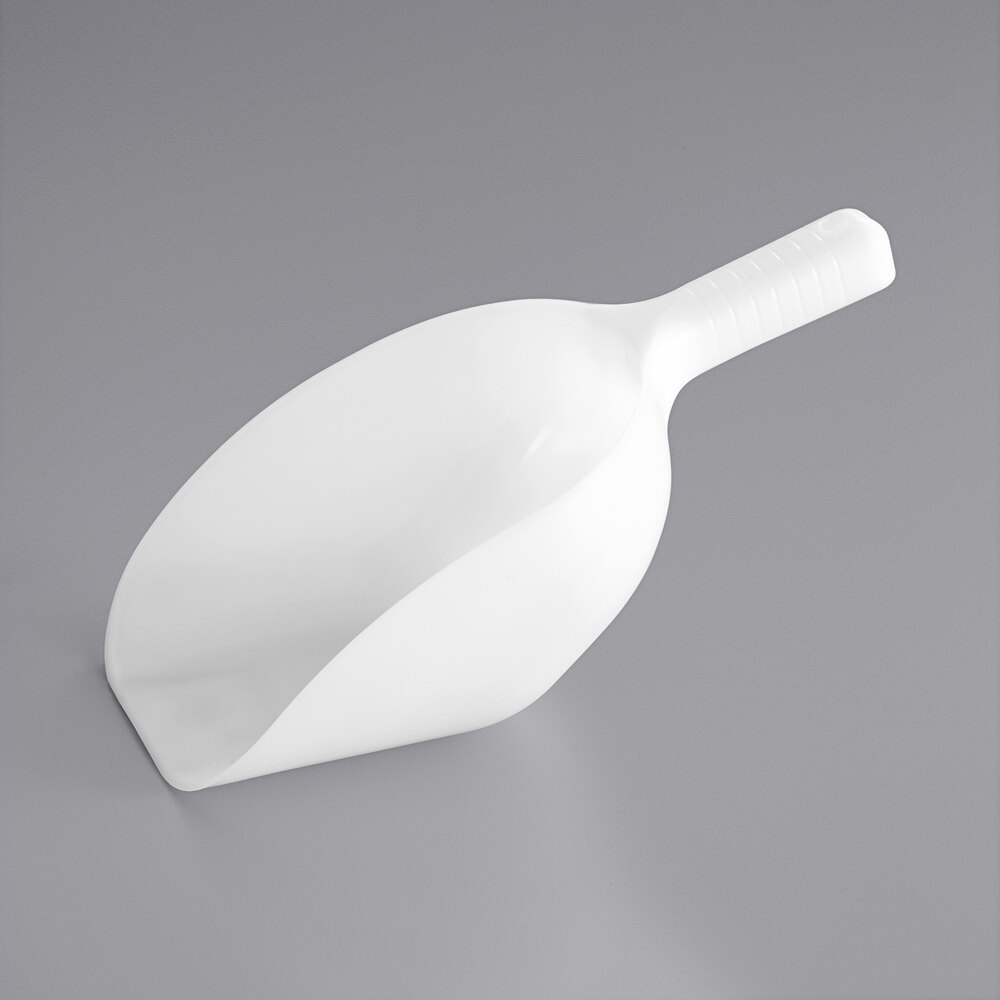 Choice 34 oz. White Plastic Round Bottom Scoop