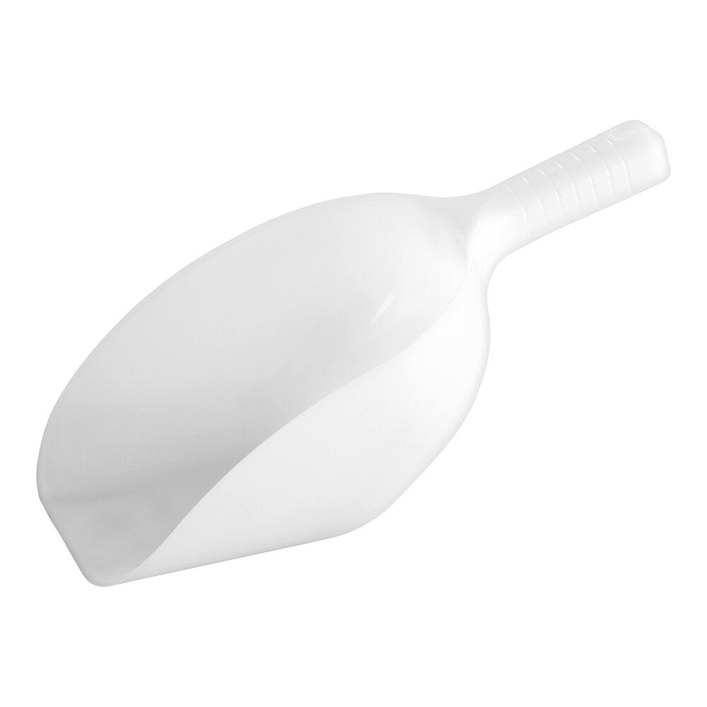 Choice 34 oz. White Plastic Round Bottom Scoop