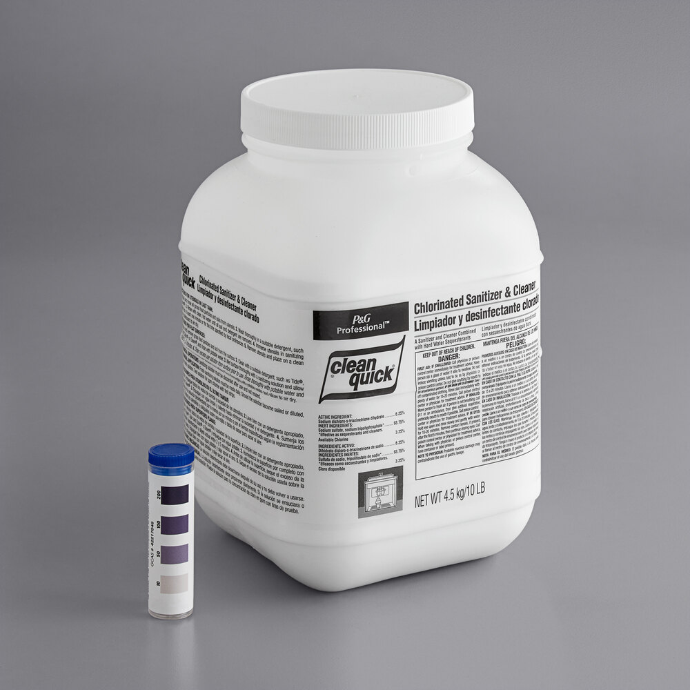 Clean Quick 02580 Chlorinated Sanitizer and Cleaner Powder 10 lb. - 3/Case