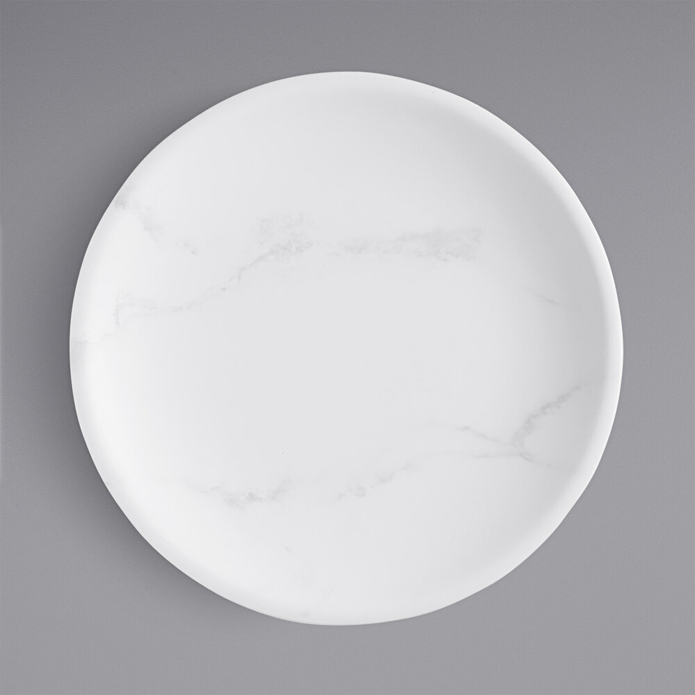 American Metalcraft Mix & Matte 6" Marble Matte Melamine Coupe Plate