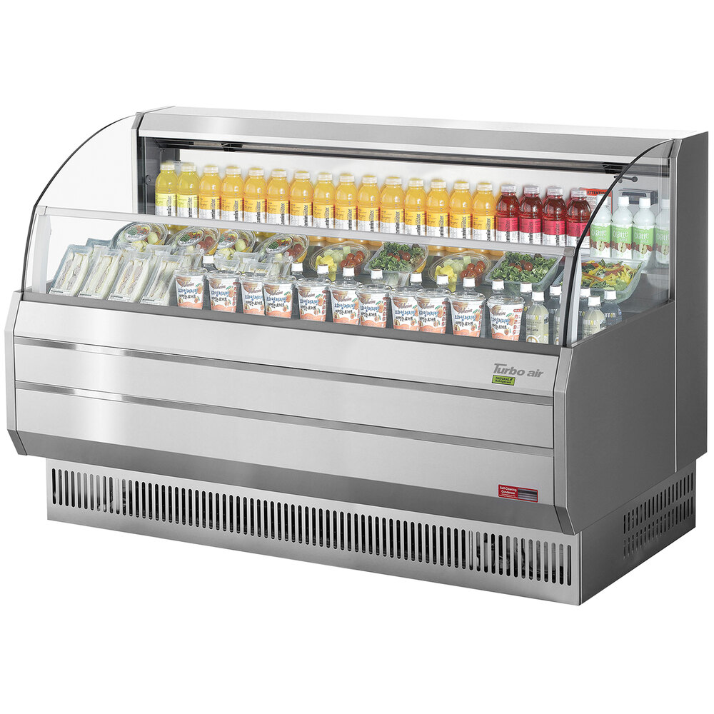 Turbo Air TOM-75SS-N 75" Stainless Steel Horizontal Refrigerated Open ...