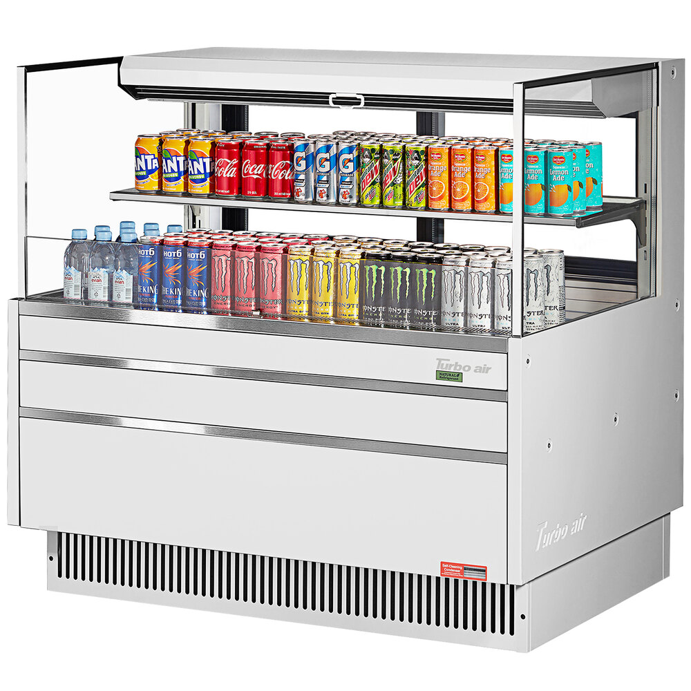 Turbo Air TOM-48L-UFD-W-2S-N 47" White Horizontal Refrigerated Open ...