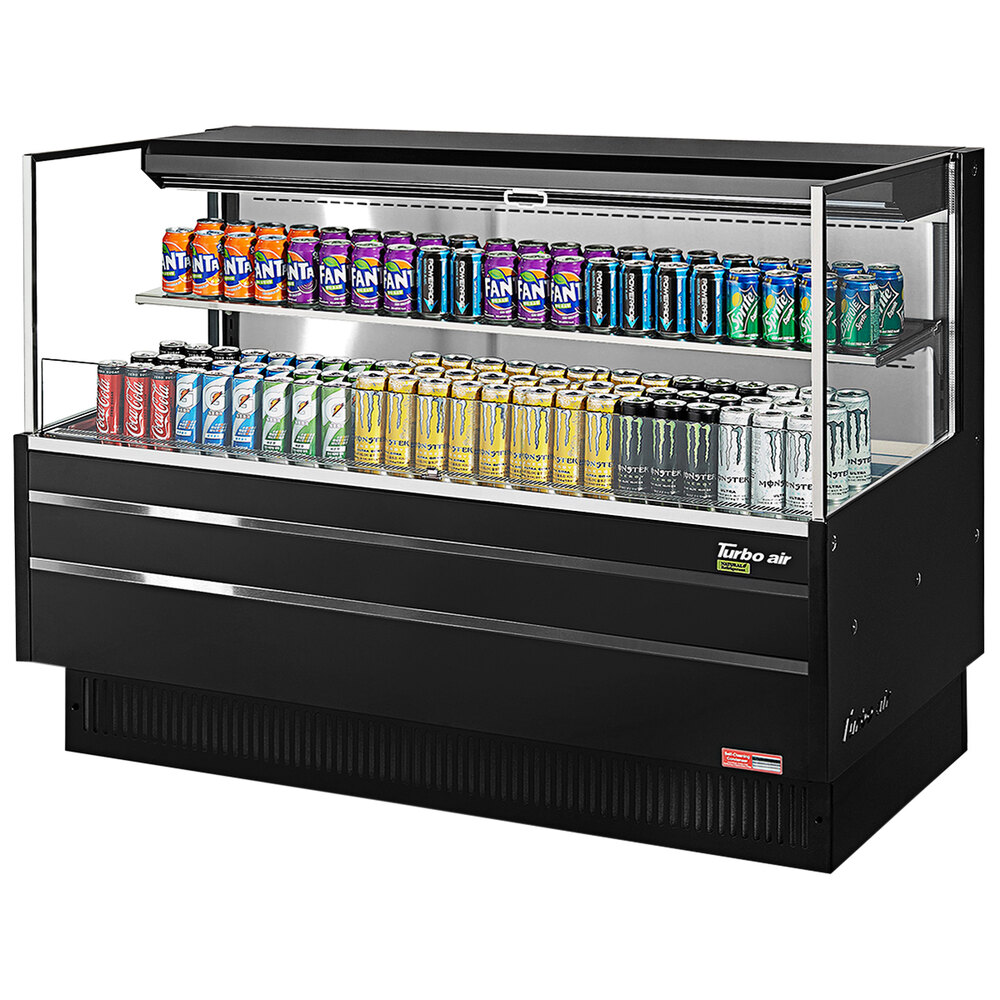 Turbo Air TOM-60L-UF-B-2S-N 59" Black Horizontal Refrigerated Open ...