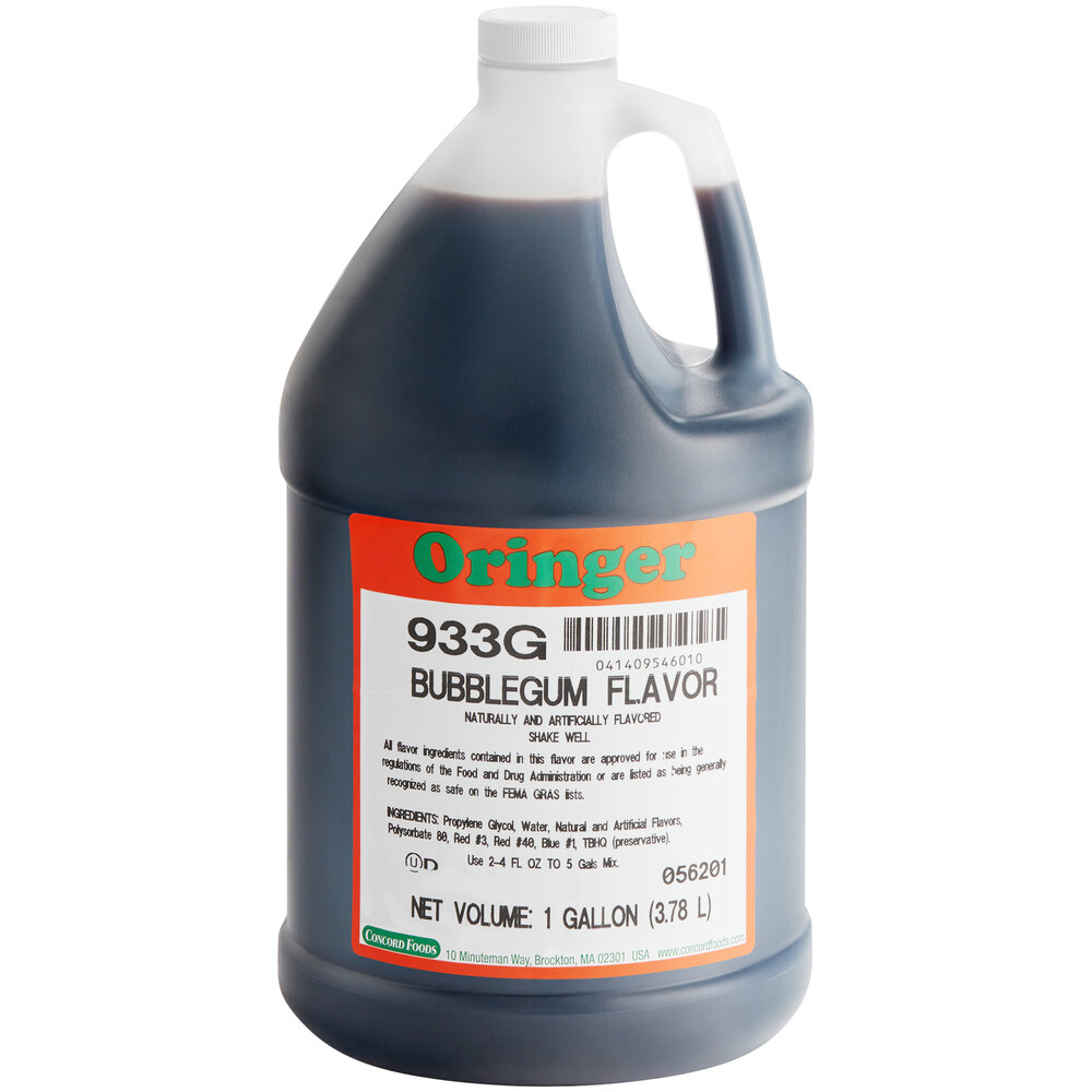 Oringer Bubblegum Hard Serve Ice Cream Flavoring 1 Gallon