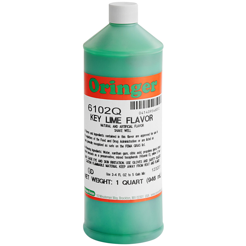 Oringer Key Lime Hard Serve Ice Cream Flavoring 1 Quart