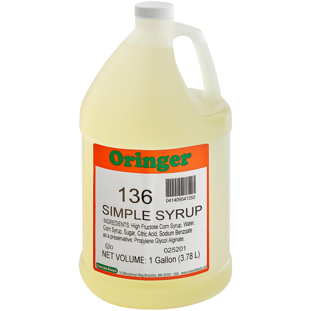 Oringer Neutral Milkshake Base Syrup 1 Gallon - 4/Case