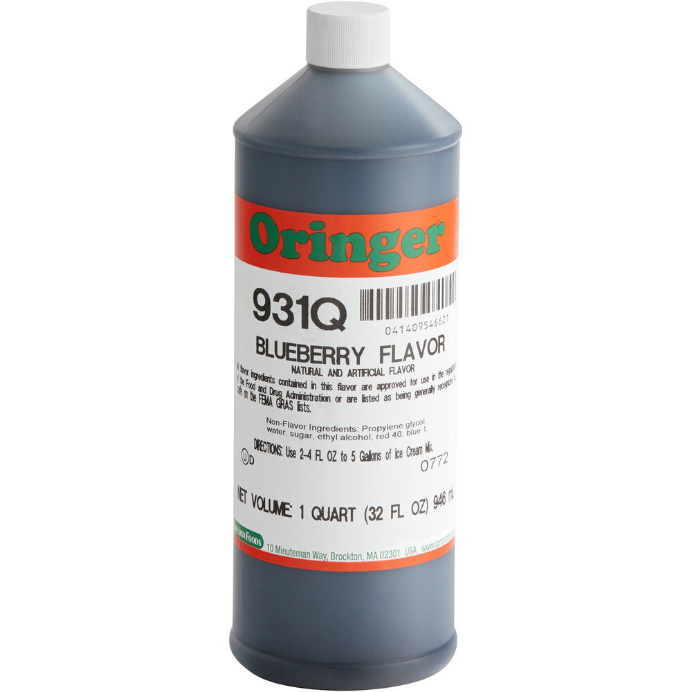 Oringer Blueberry Hard Serve Ice Cream Flavoring 1 Quart