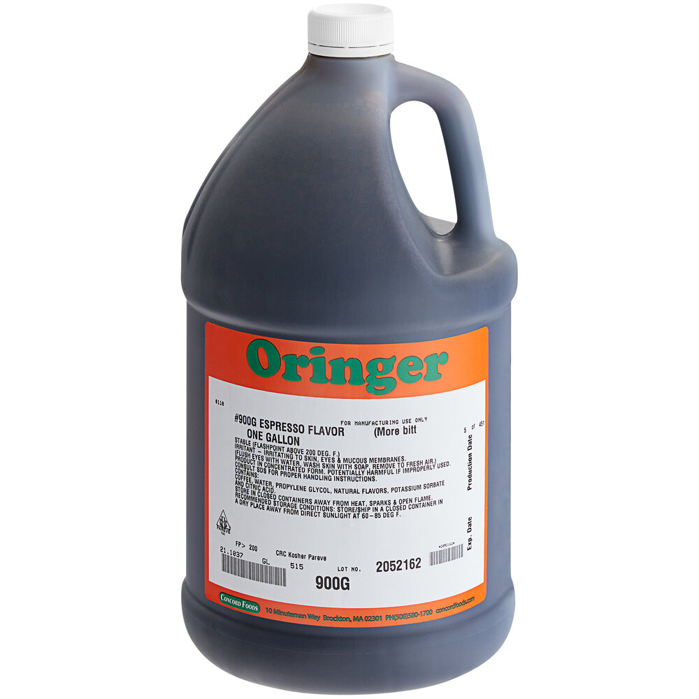 Oringer Espresso Hard Serve Ice Cream Flavoring 1 Gallon
