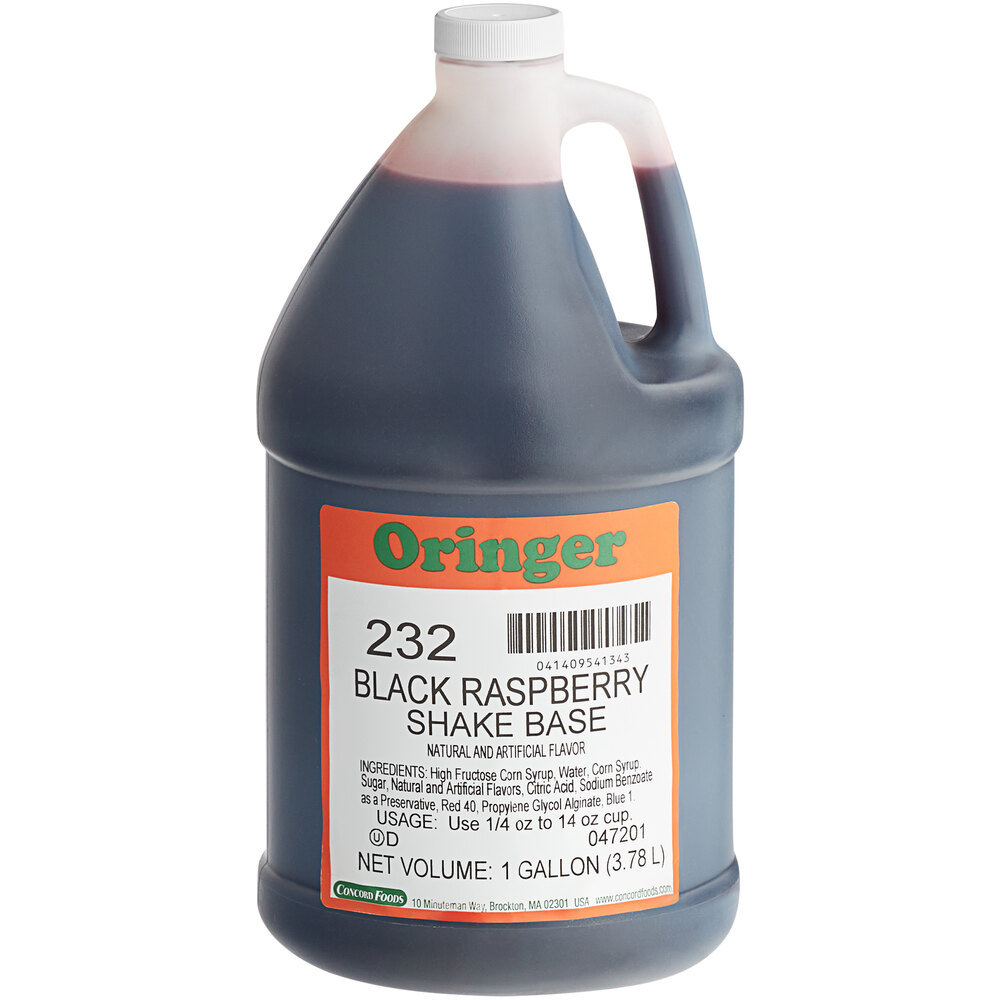 Oringer Black Raspberry Milkshake Base Syrup 1 Gallon - 4/Case