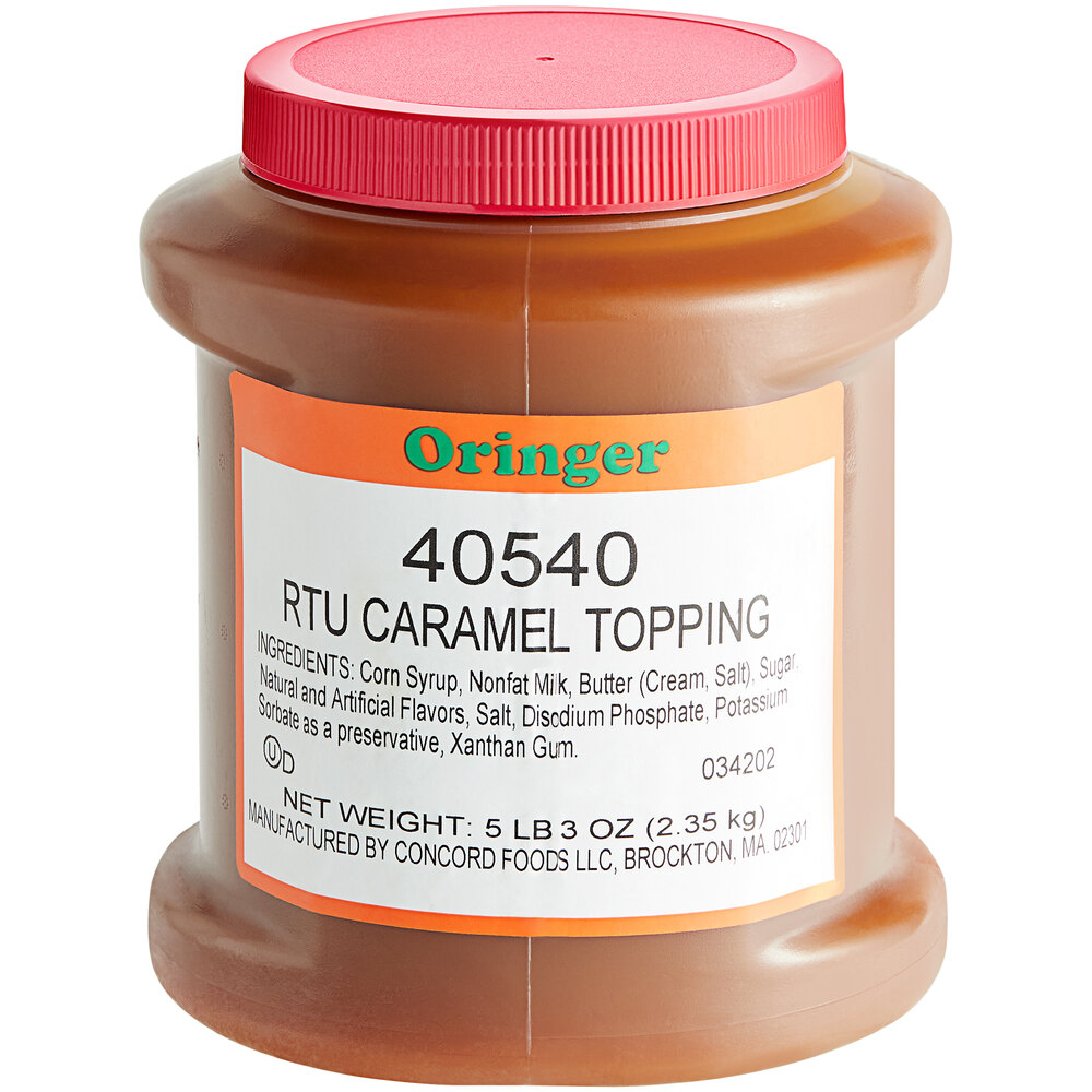 Oringer Caramel Dessert / Sundae Topping 1/2 Gallon