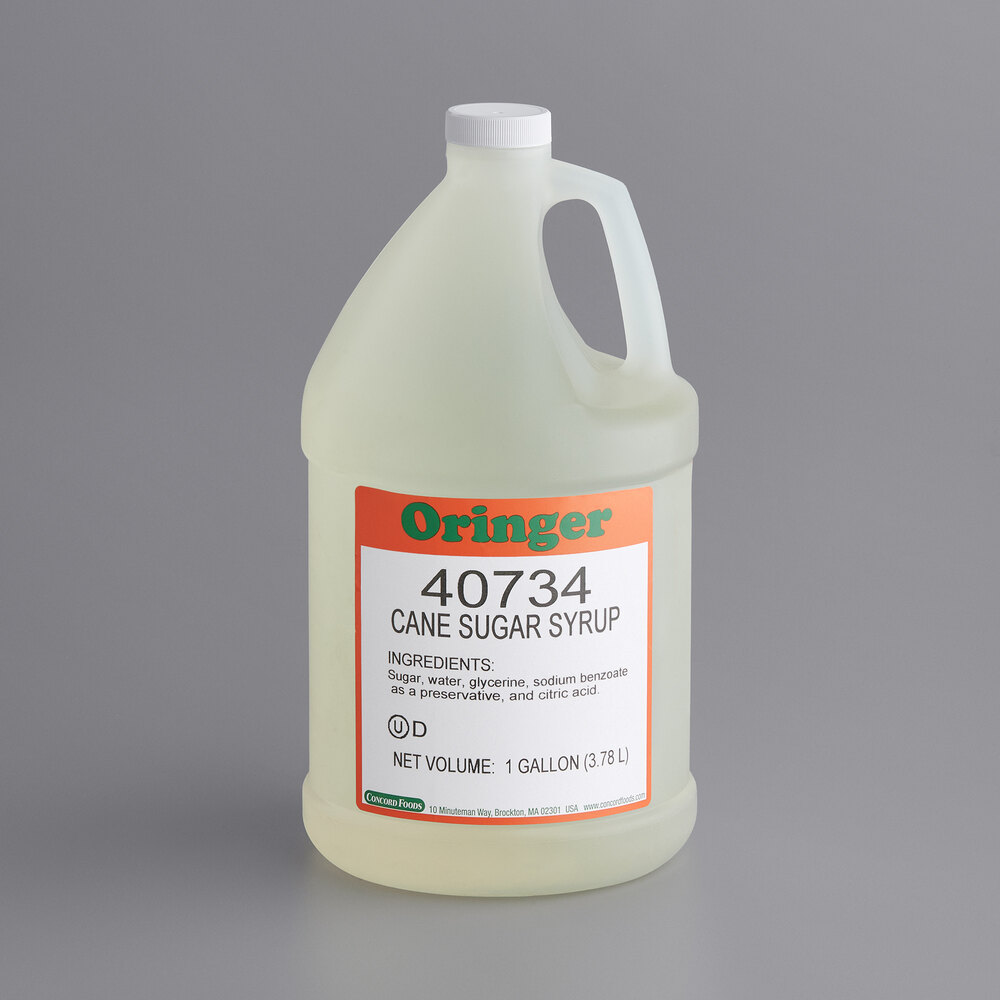 Oringer Cane Sugar Syrup 1 Gallon