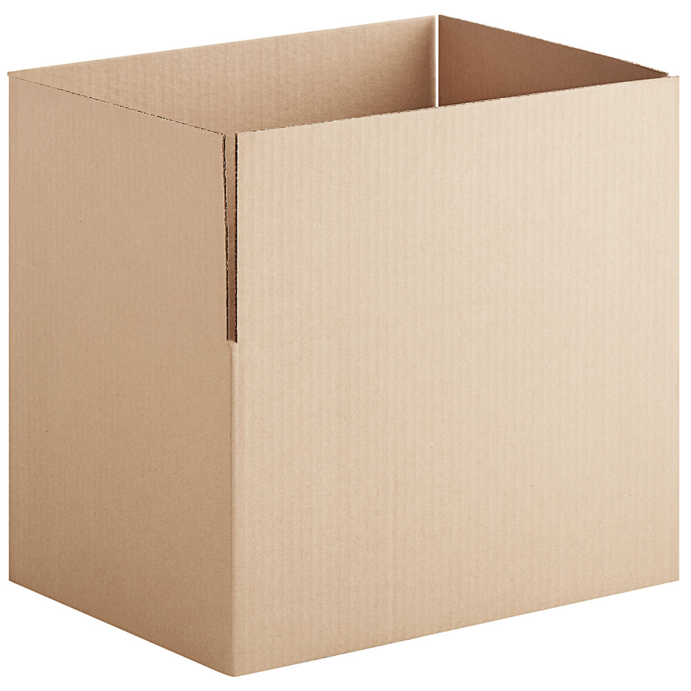 Lavex 16" x 12" x 8" Kraft Corrugated RSC Shipping Box - 25/Case