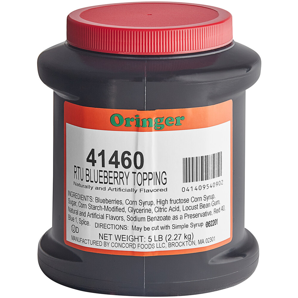 Oringer Blueberry Dessert / Sundae Topping 1/2 Gallon