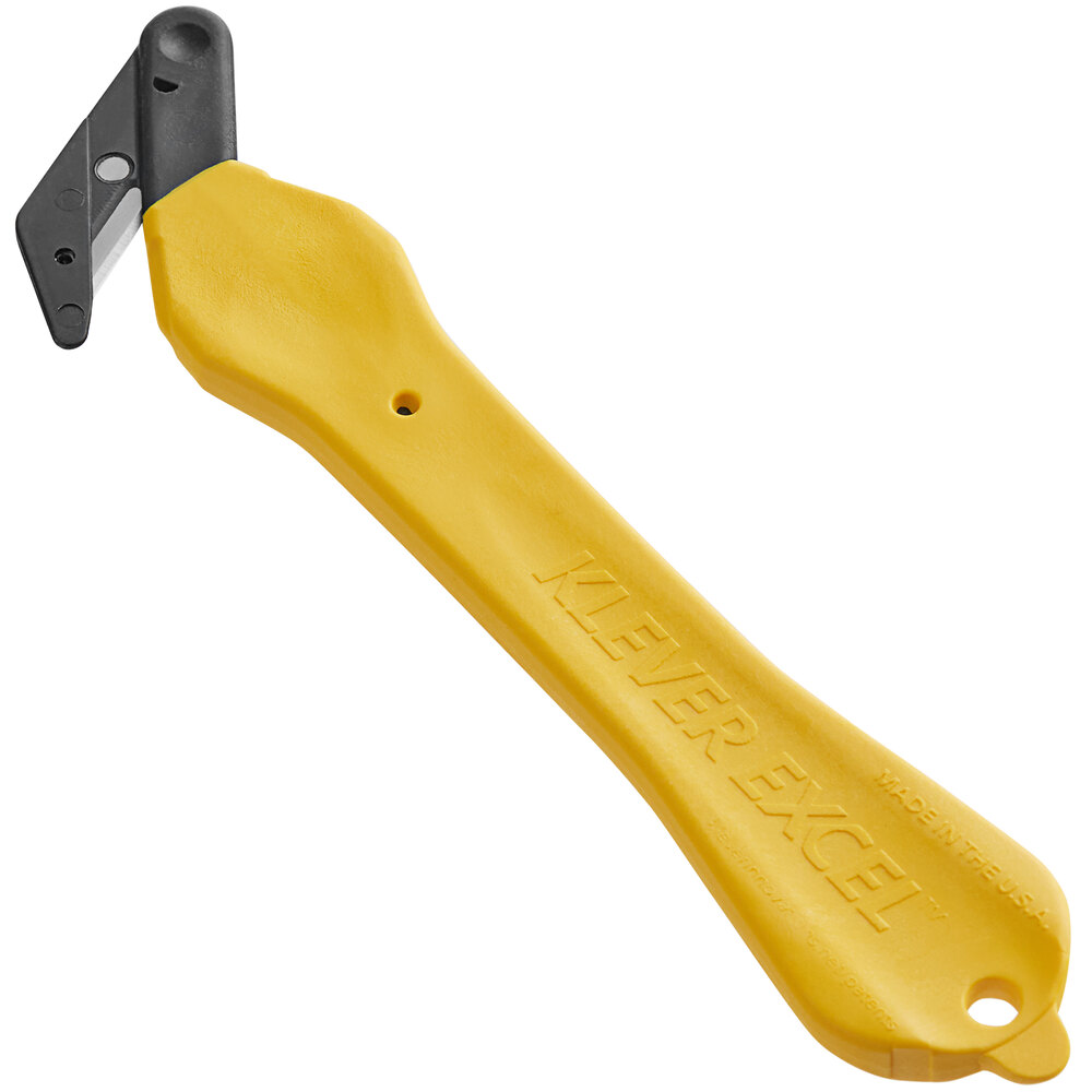 Klever Kutter Excel Yellow Protective Box Cutter with Wide Head KCJ-4-30Y