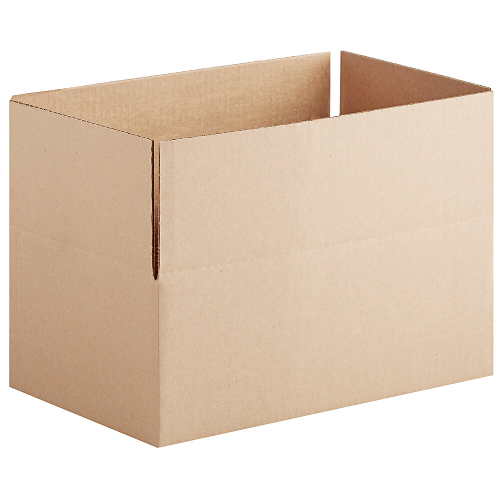 Lavex 18" x 10" x 4" Kraft Corrugated RSC Shipping Box - 25/Case