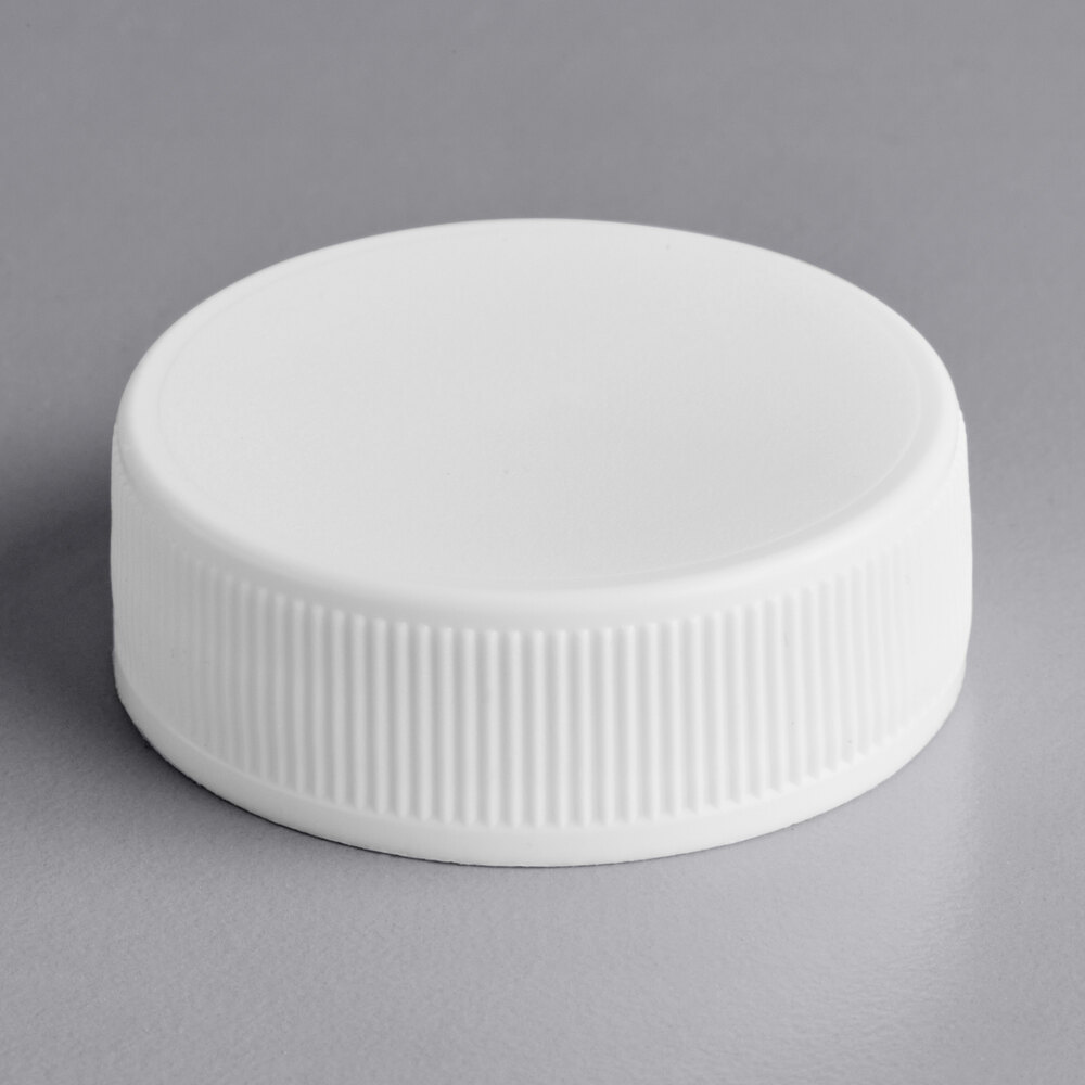 33/400 Matte White Continuous Thread Flat Lid with Foam Liner - 4,515/Case