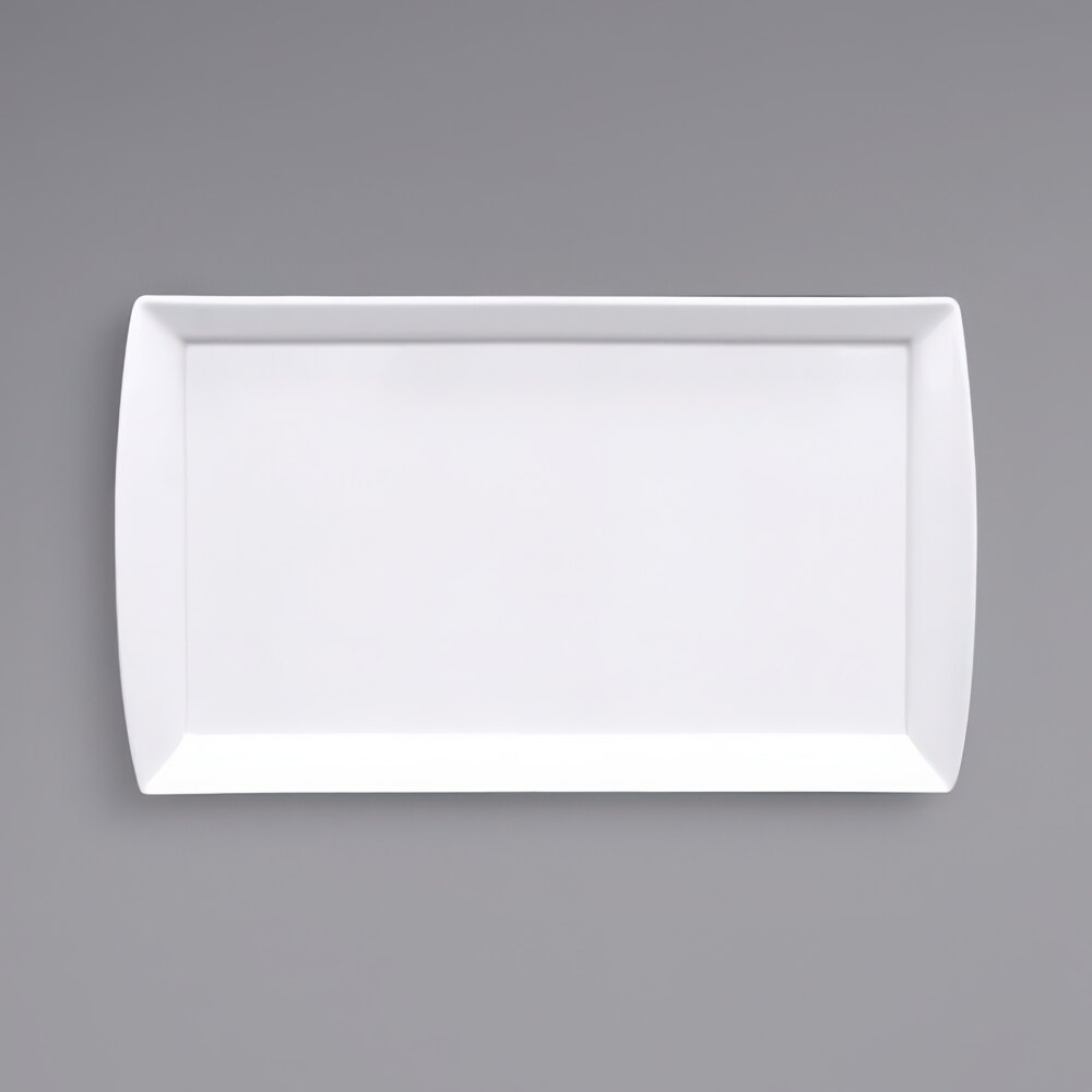Fortessa Fortaluxe® Tavola 13" x 8" Bright White Rectangular Porcelain ...