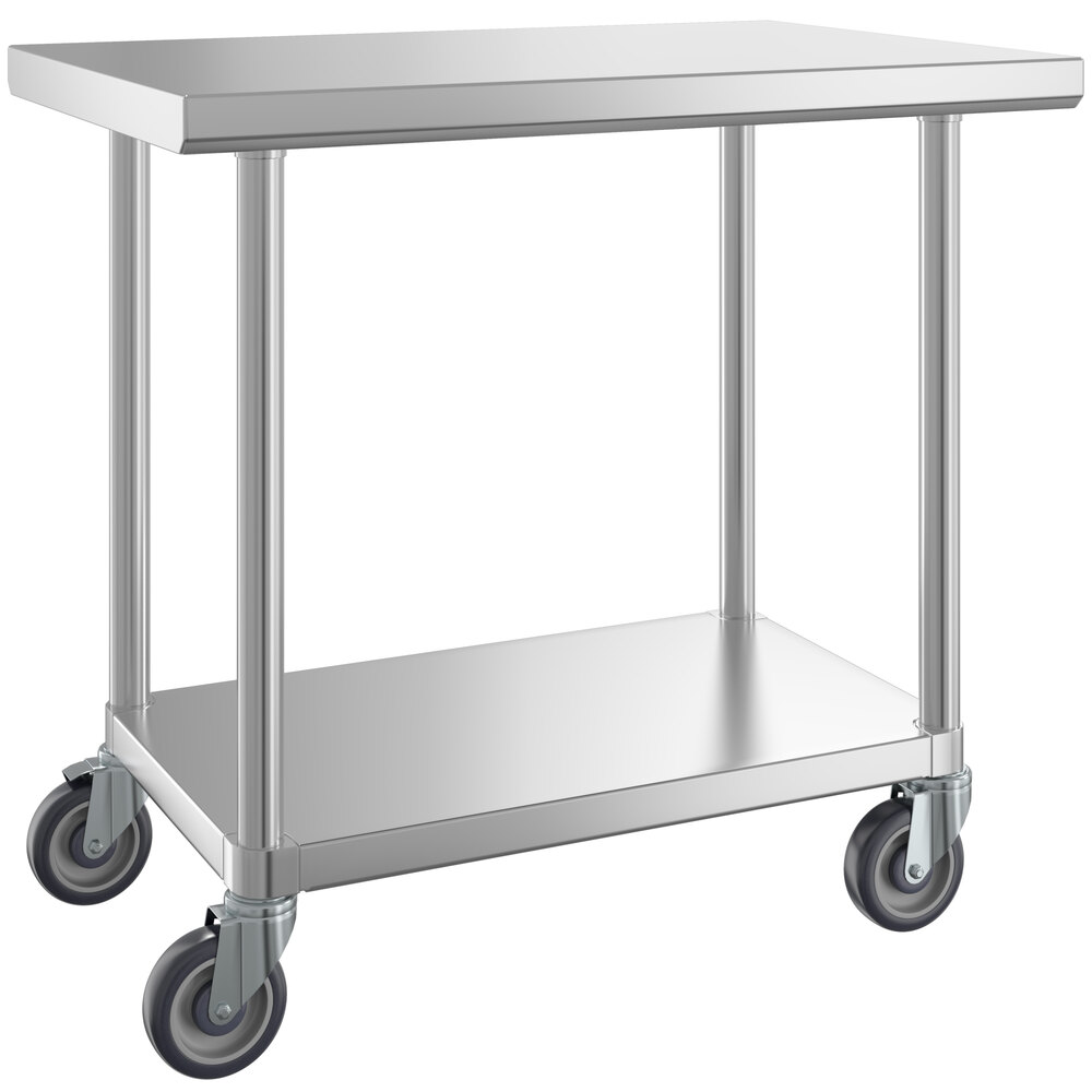 Regency 24" x 36" 16-Gauge 304 Stainless Steel Commercial Work Table ...
