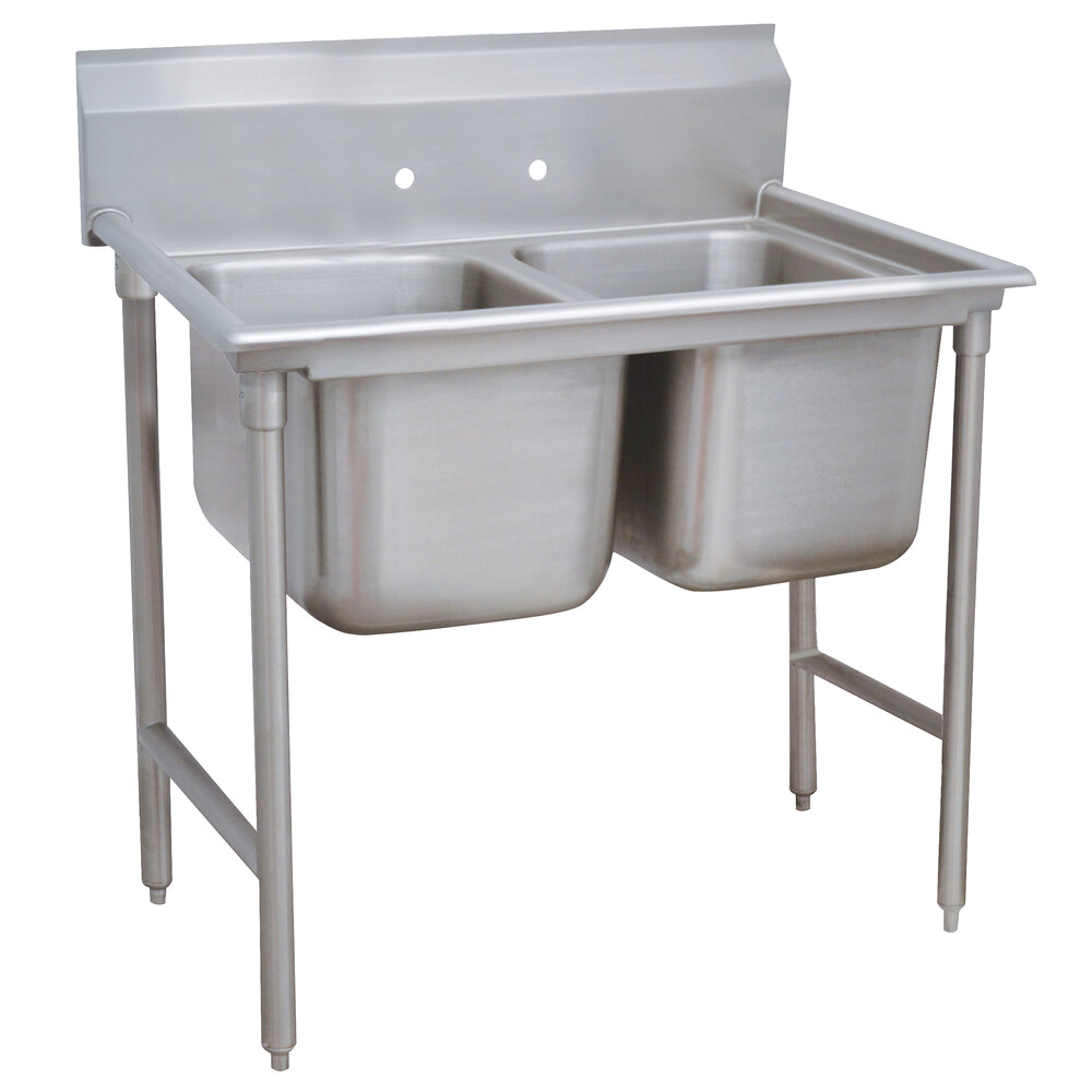 Advance Tabco 9-2-36 Super Saver 44" Two Compartment Pot Sink
