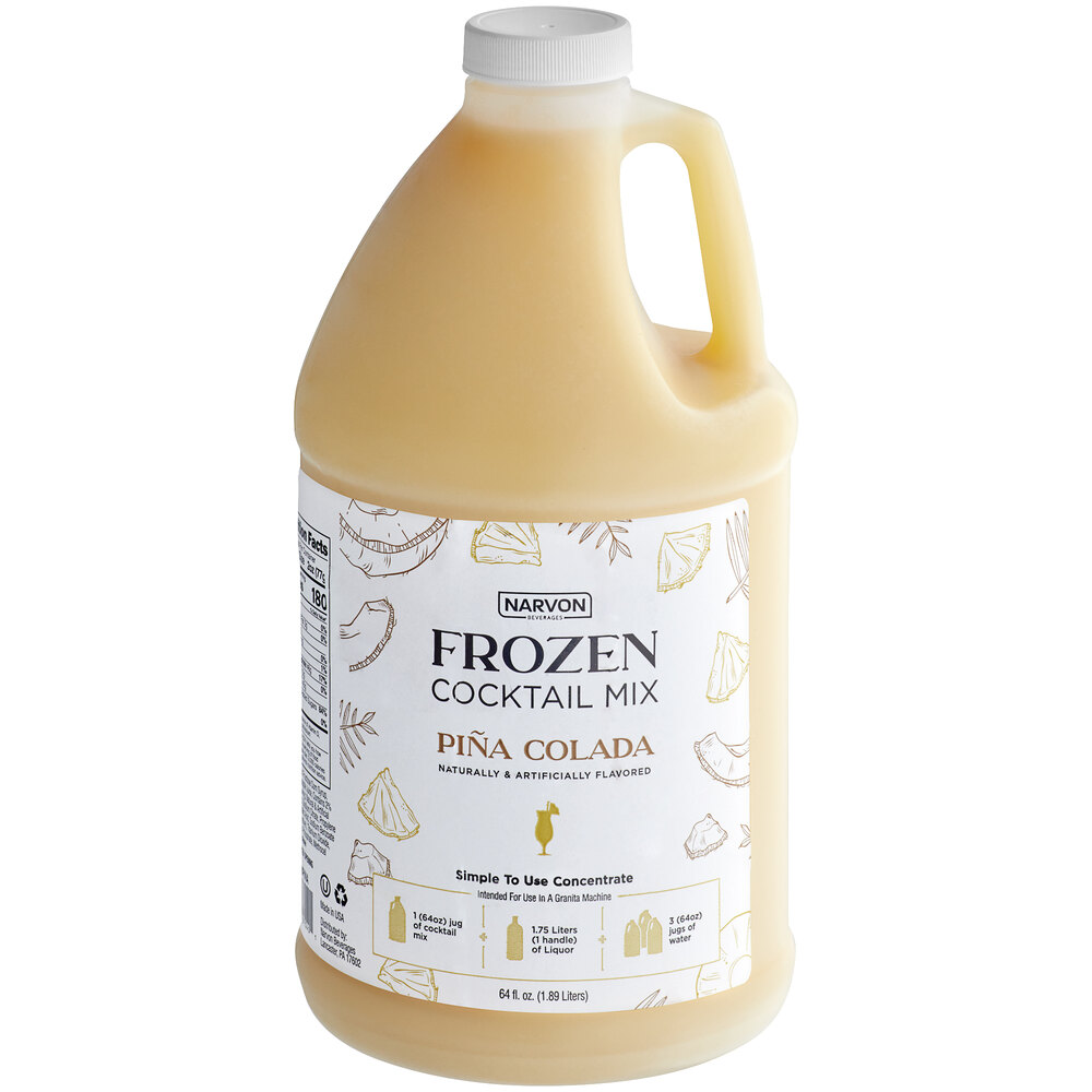 Narvon Pina Colada Frozen Cocktail Mix Concentrate 1/2 Gallon