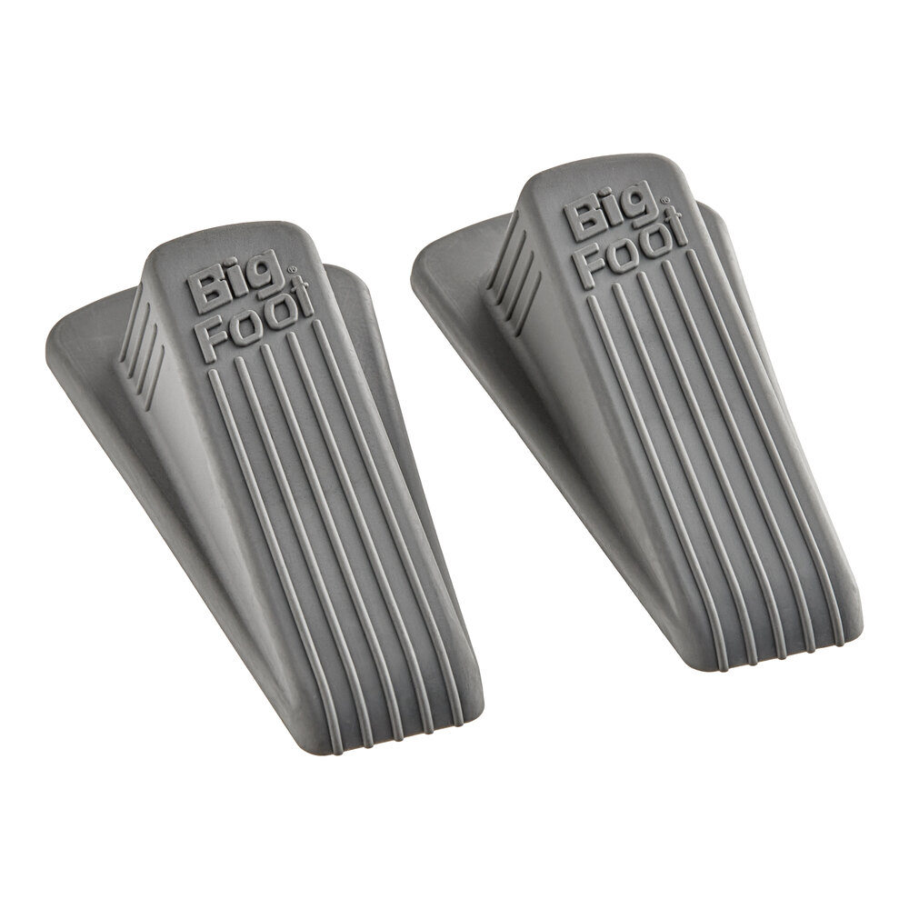 Master Caster Big Foot Gray Rubber Door Stop 00972 - 2/Pack