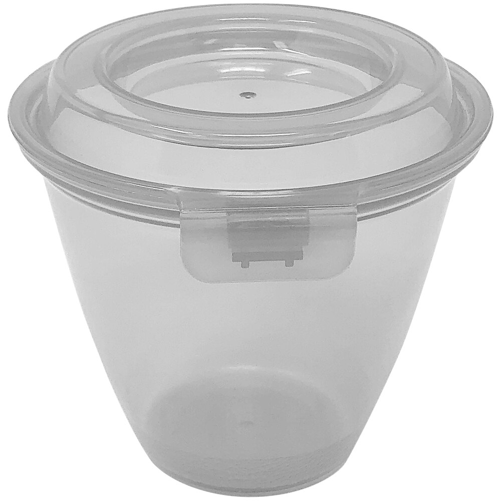 GET Eco-Takeouts 6 oz. Clear Reusable Side Dish Container with Lid - 24 ...