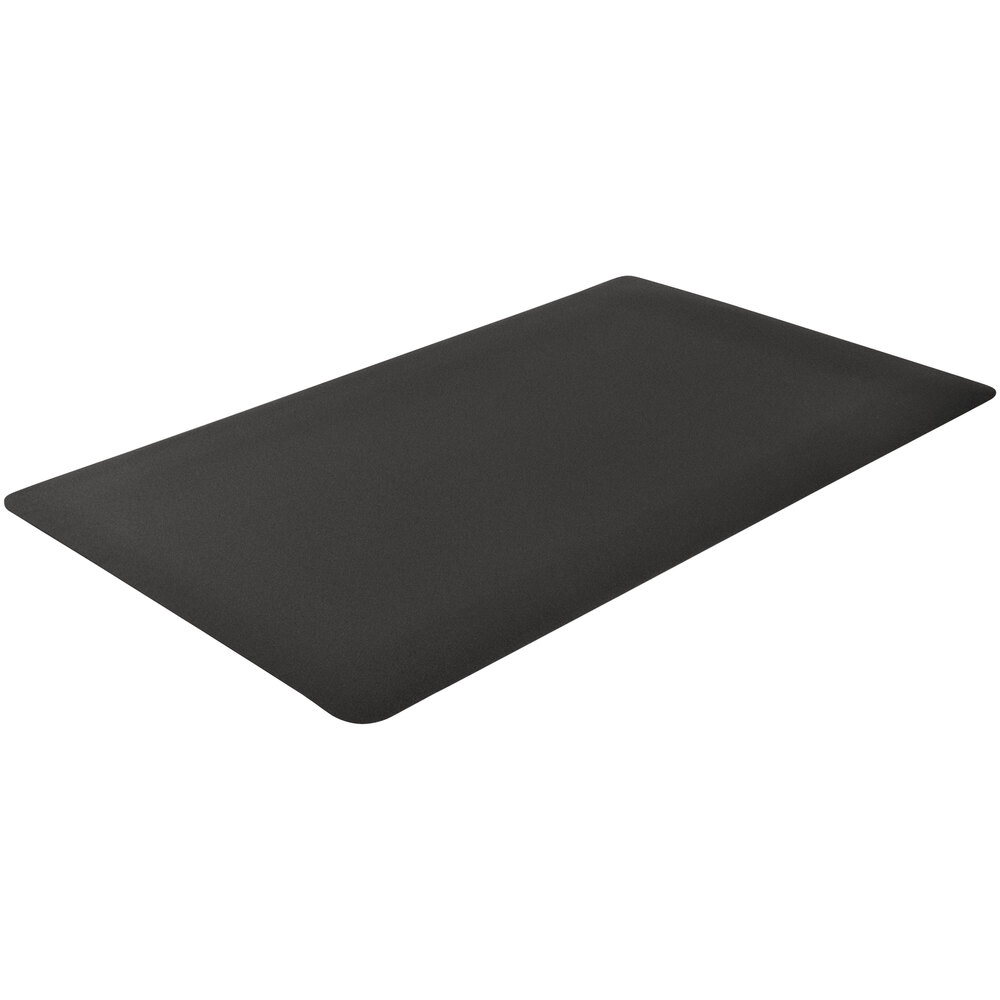 Notrax Smooth Stat 3' x 5' Black Anti-Fatigue Mat 926S0035BL - 1/2" Thick