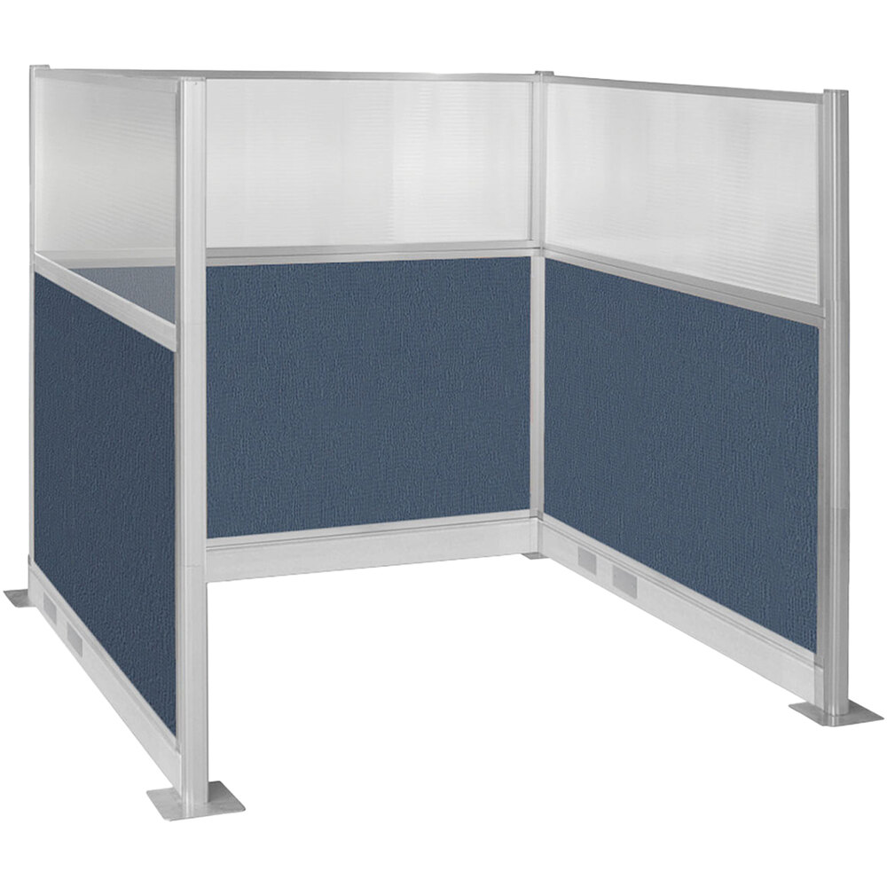 Versare Hush Panel 6' x 6' Ocean U-Shape Cubicle with Window and ...