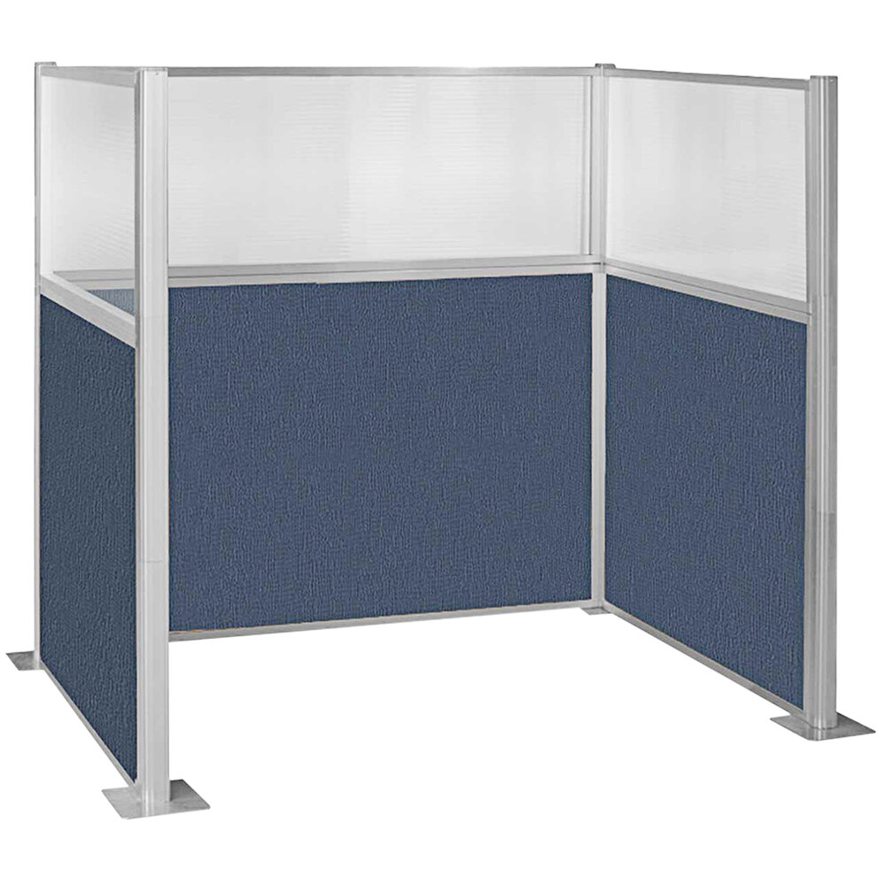 Versare Hush Panel 6' x 4' Ocean U-Shape Cubicle with Window
