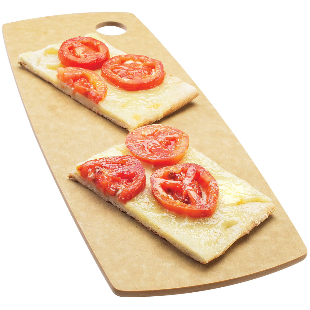 Cal-Mil 1531-612-14 Natural Round Edge Rectangular Flat Bread Serving ...