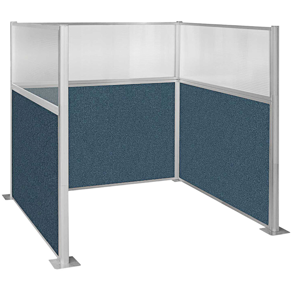 Versare Hush Panel 6' x 6' Caribbean U-Shape Cubicle with Window