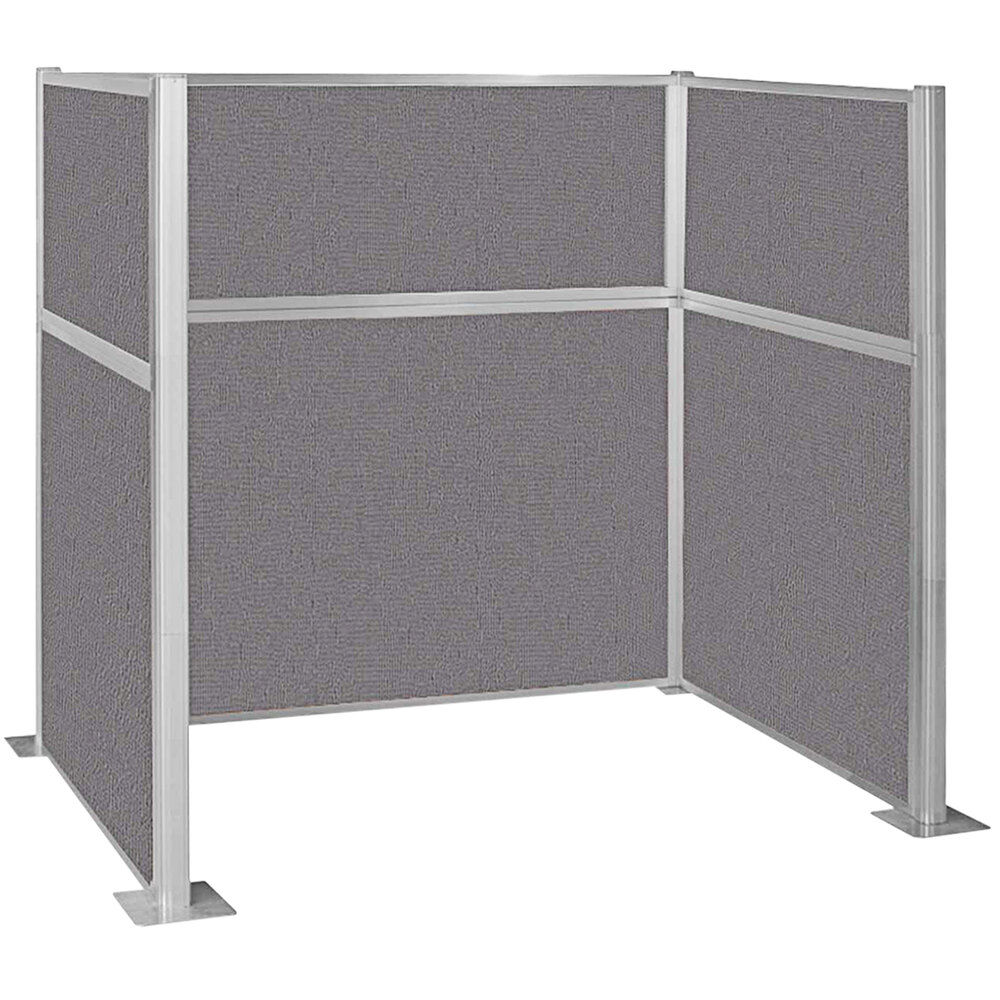 Versare Hush Panel 6' x 4' Slate U-Shape Cubicle