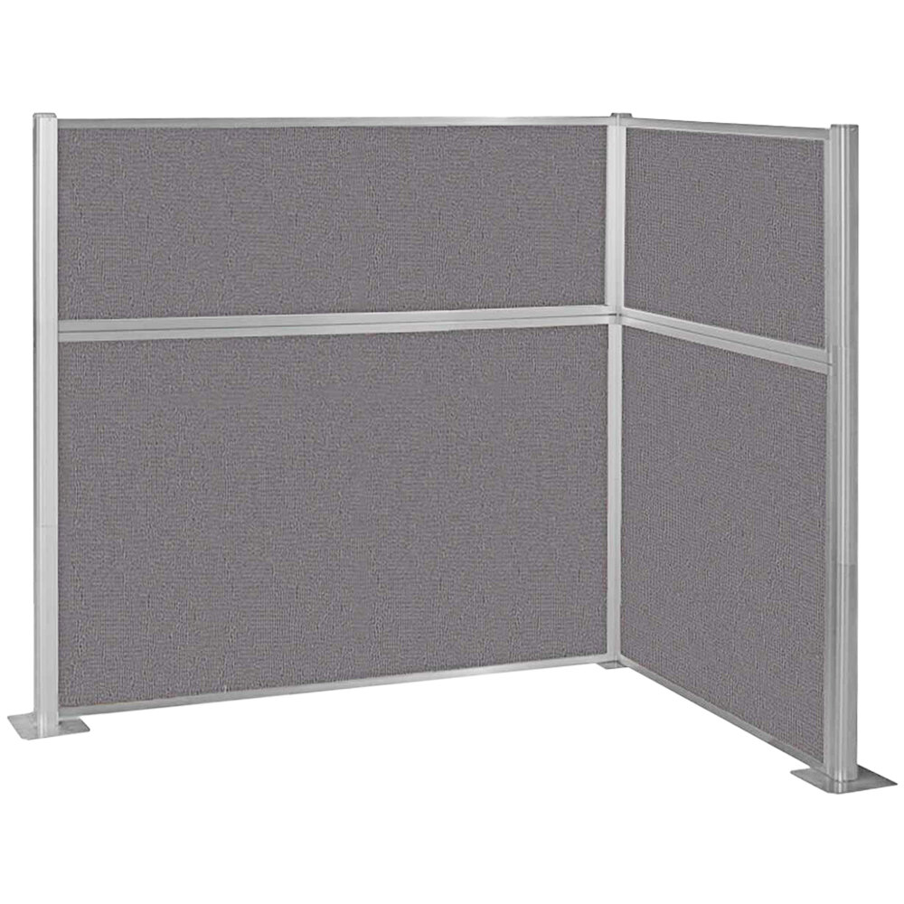 Versare Hush Panel 6' x 4' Slate L-Shape Cubicle