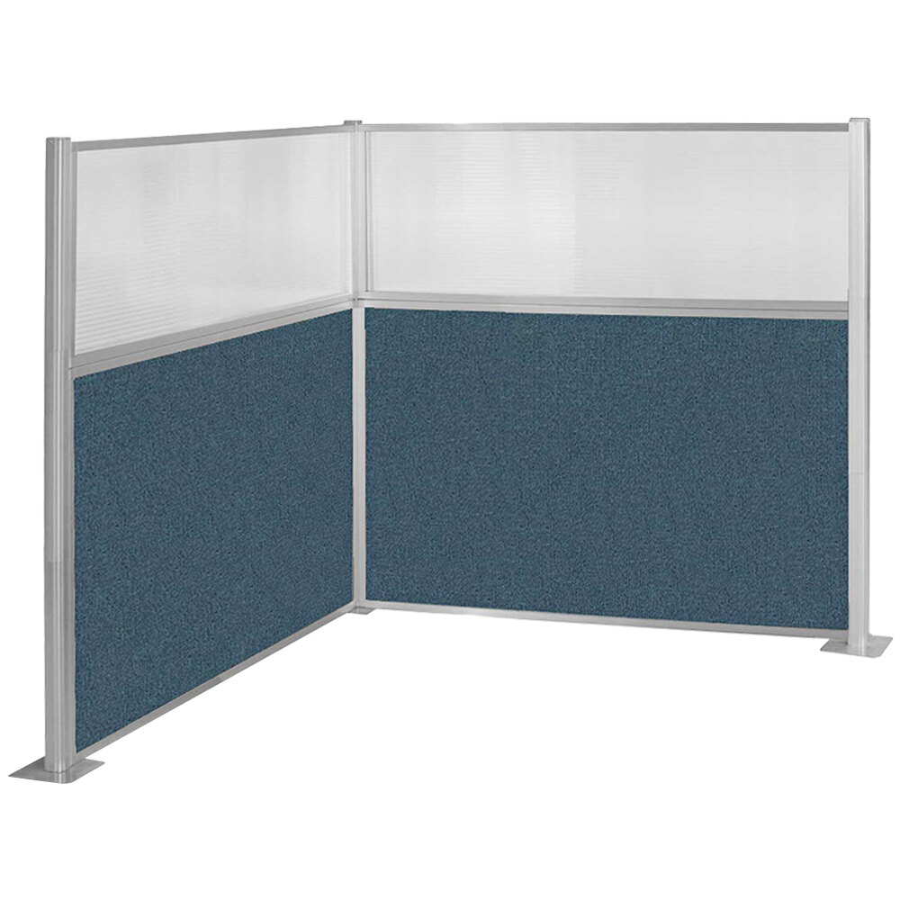Versare Hush Panel 6' x 6' Caribbean L-Shape Cubicle with Window