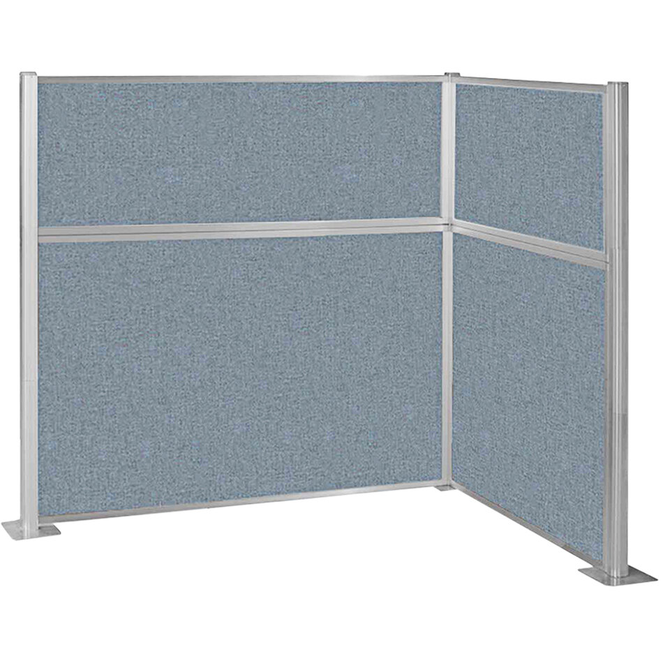 Versare Hush Panel 6' x 4' Powder Blue L-Shape Cubicle